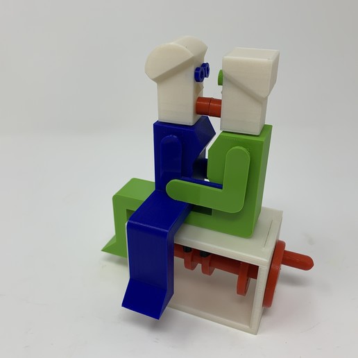 Download free STL file "Lora and I", a Simple 3D Printed Automaton ...