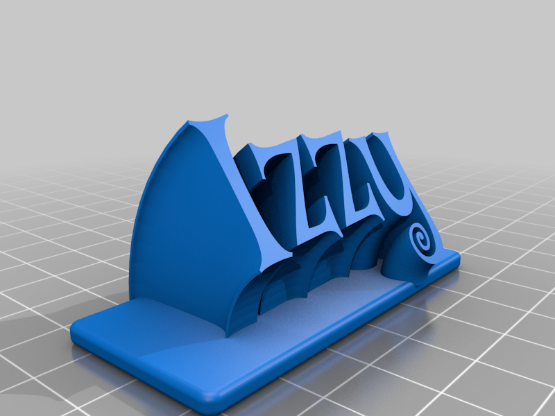 Free STL file My Customized Sweeping Name Plate remix・3D printer model ...