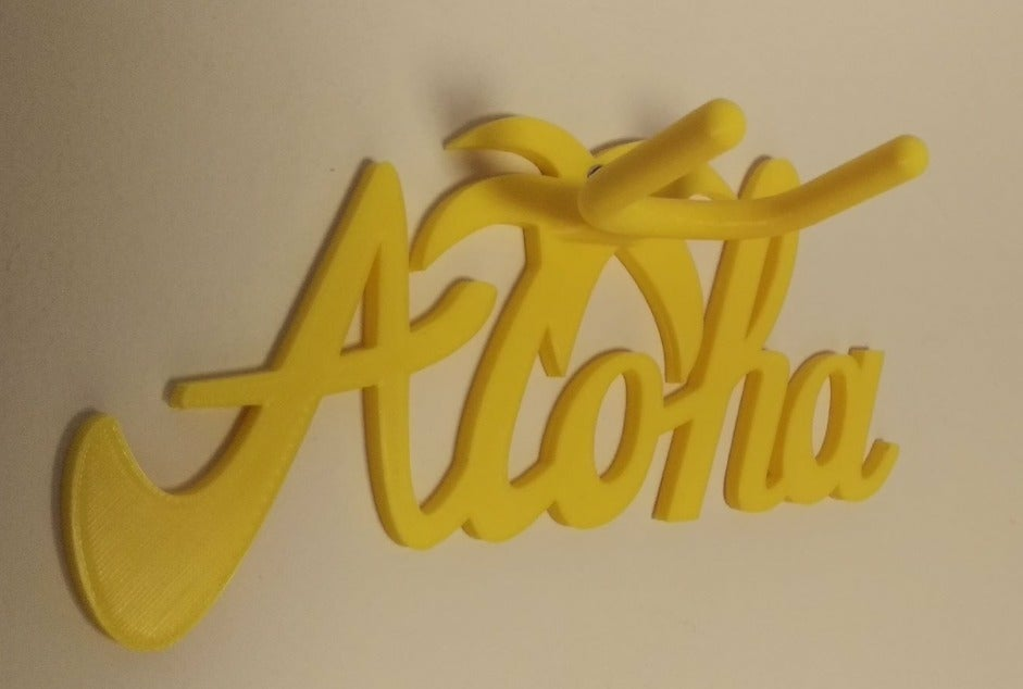 Бесплатный STL файл Ukulele wall bracket hanger hawaii aloha moana maui ...