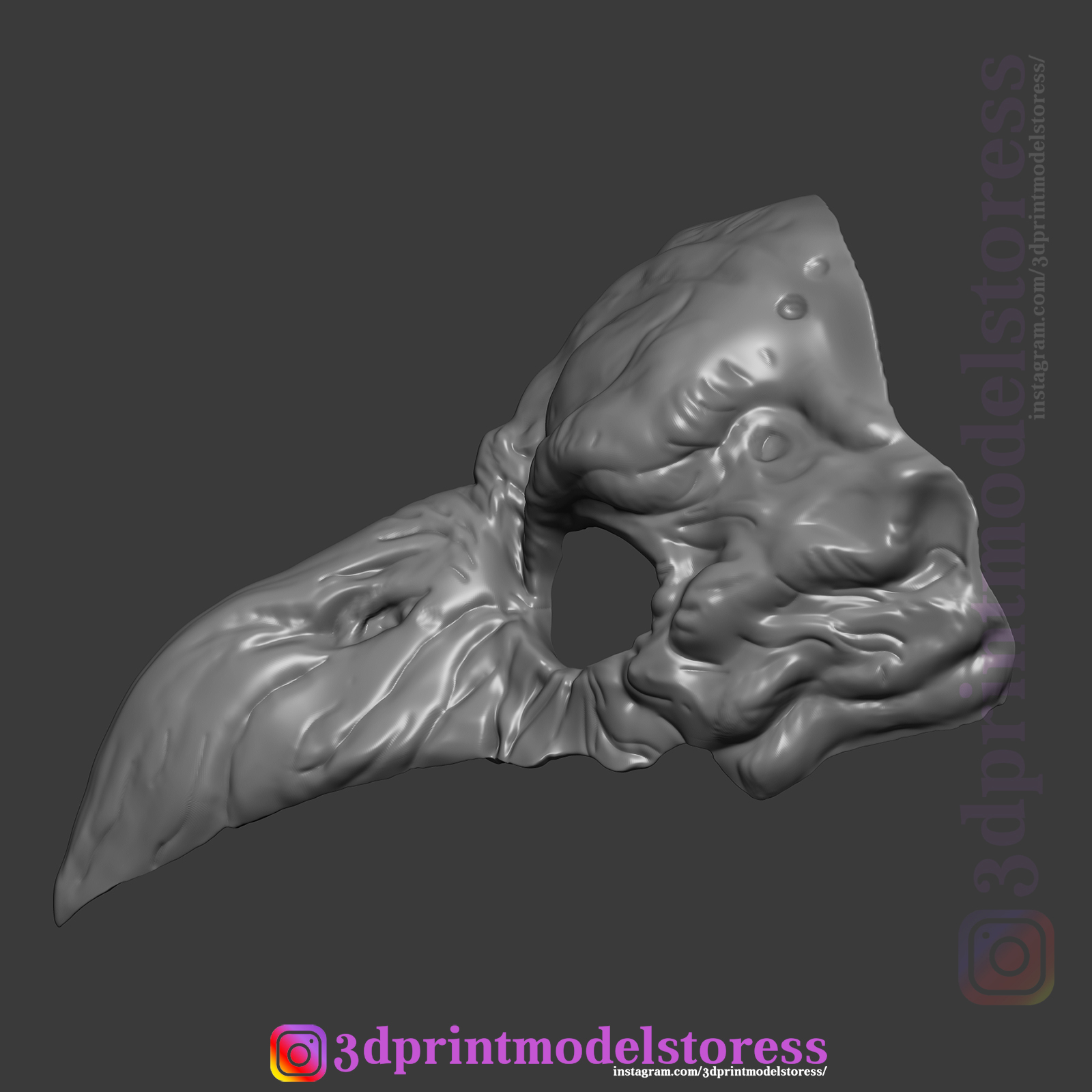 3D file Raven Skull Mask Costume Cosplay Halloween Helmet 🐦・3D print ...