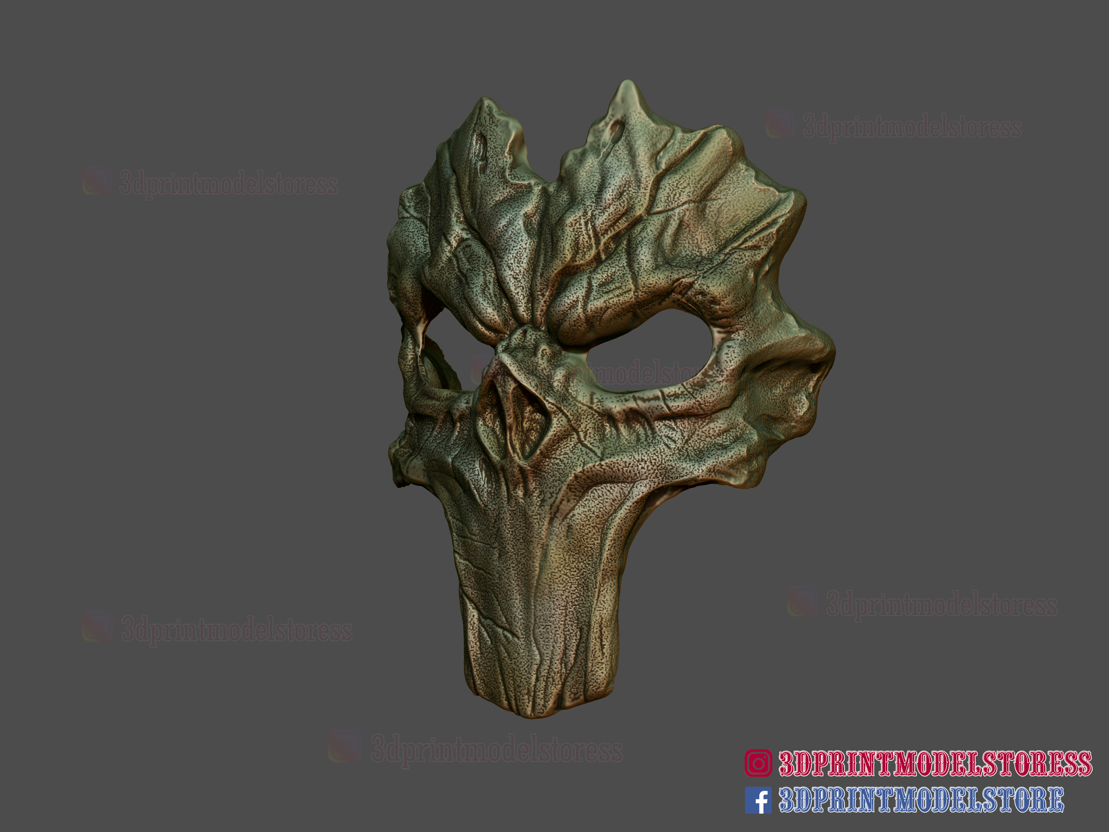 3D-Datei Darksiders Death Mask Cosplay Helmet STL 3D Print File・3D ...