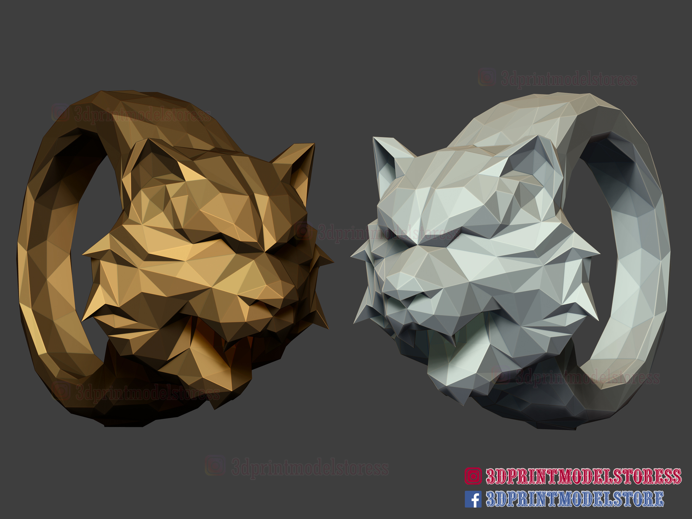 Archivo 3D Tiger Ring Low Poly - Joyería - Anillos - Costume Cosplay 3D ...