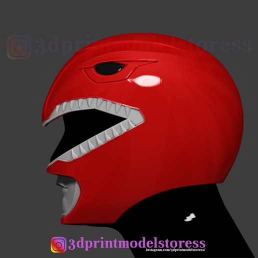 Download 3D print files Red Ranger Mighty Morphin Power Ranger Helmet ...