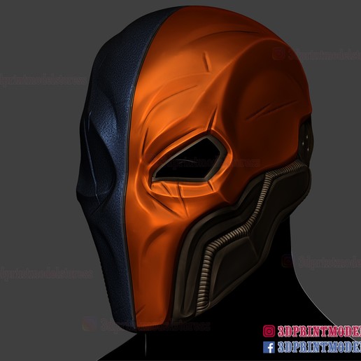 Download STL file Deathstroke Helmet - DC Comics Cosplay Mask • 3D ...