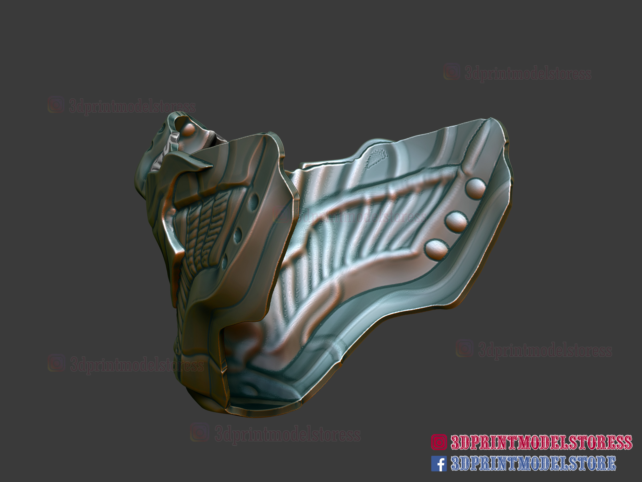 3D file Cyberpunk Mask - Japanese Kitsune Cosplay 🤖・3D printable model ...