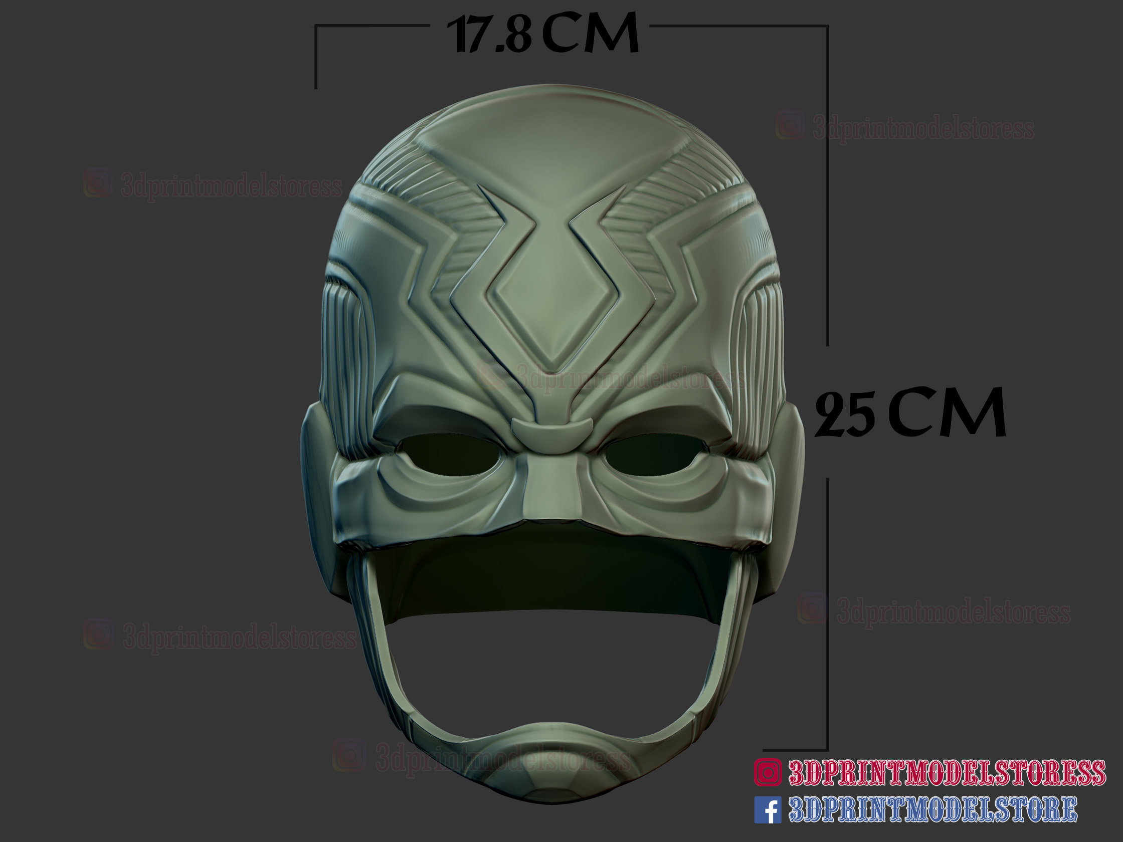 Download STL file Black Bolt Helmet Marvel Comics • 3D printer design ...