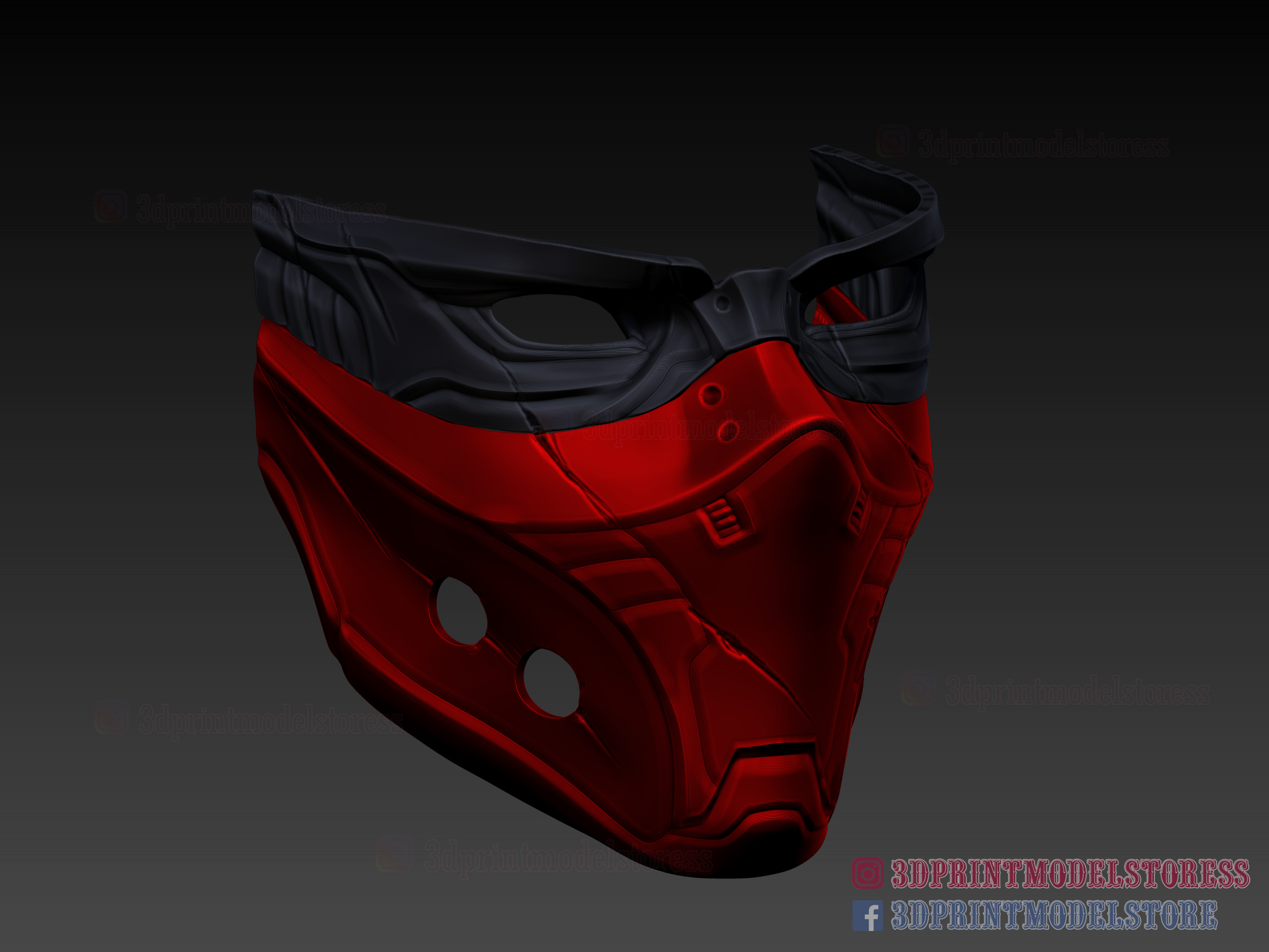 3D file Red Hood Mask DC Comics Cosplay 🪖・3D printable model to ...