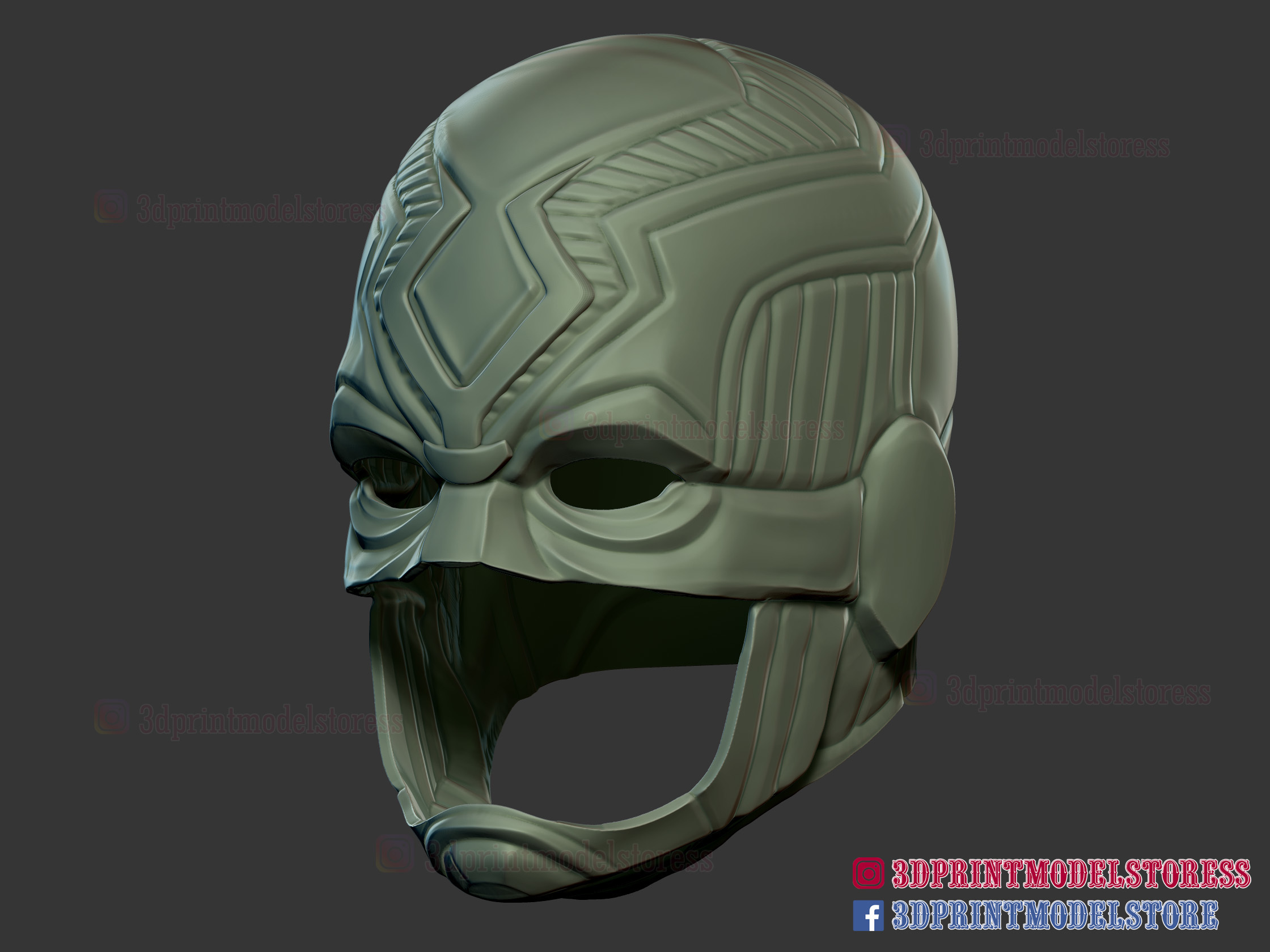 Download STL file Black Bolt Helmet Marvel Comics • 3D printer design ...