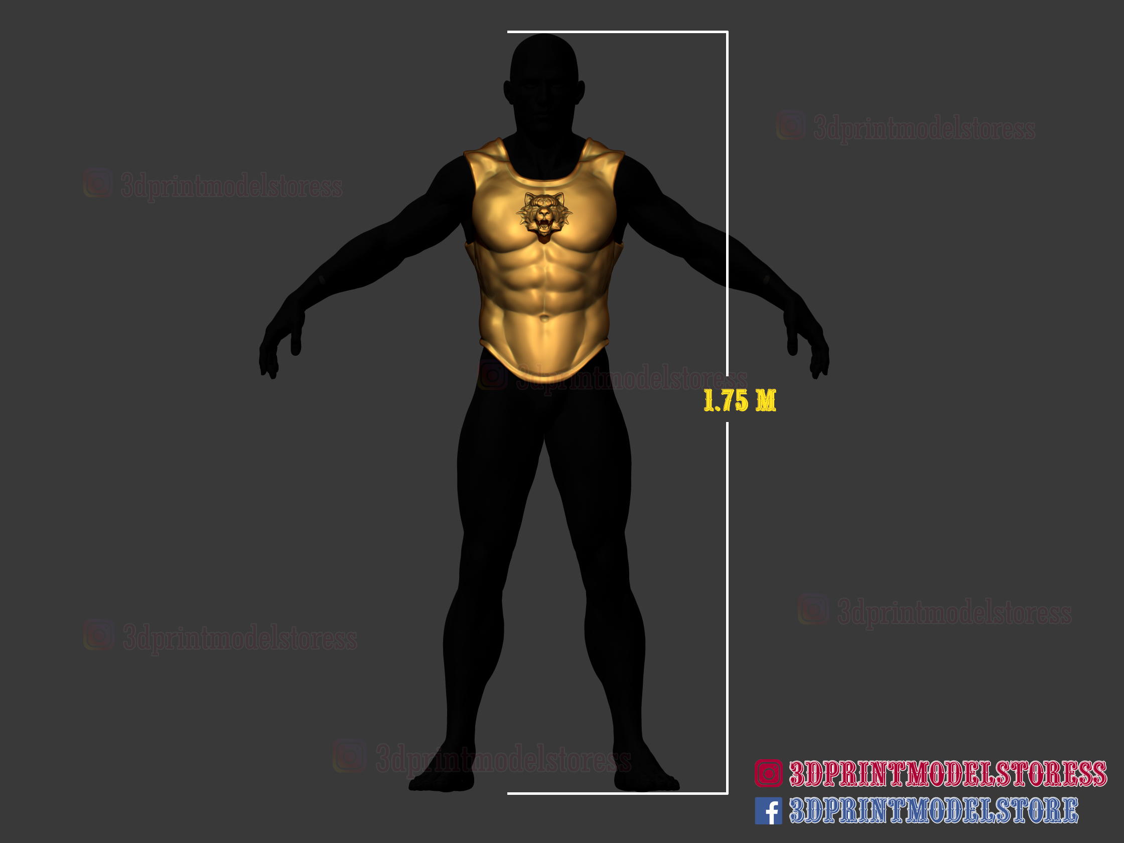 Télécharger fichier STL Body Chest Armor - Larp Armor Cosplay - Tiger ...