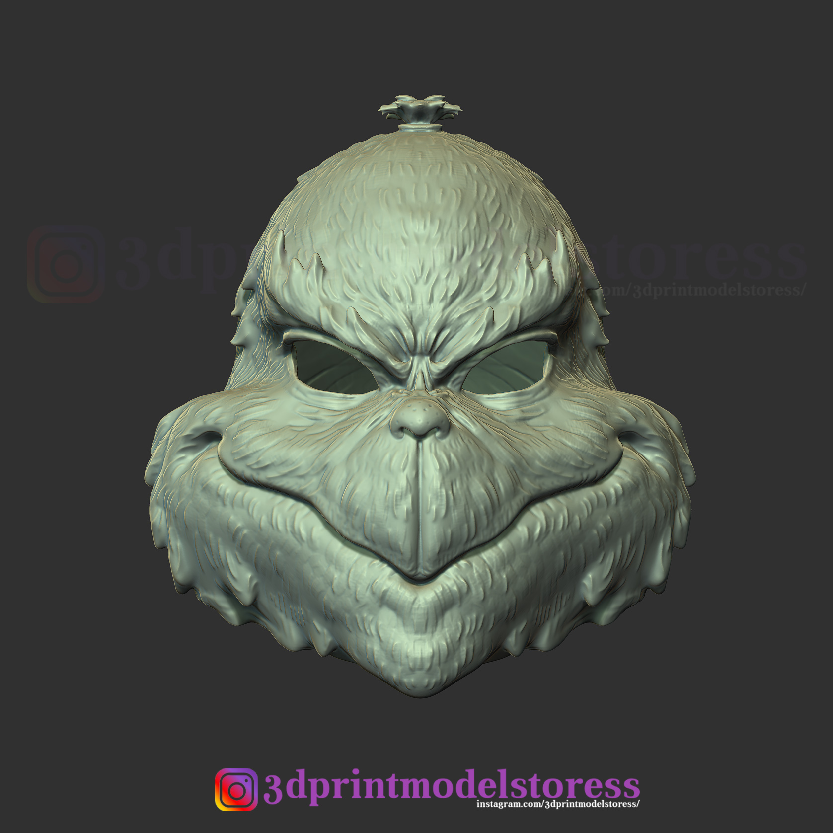 3D file The Grinch Mask Christmas Costume Xmas Helmet Cosplay 🎄・3D ...