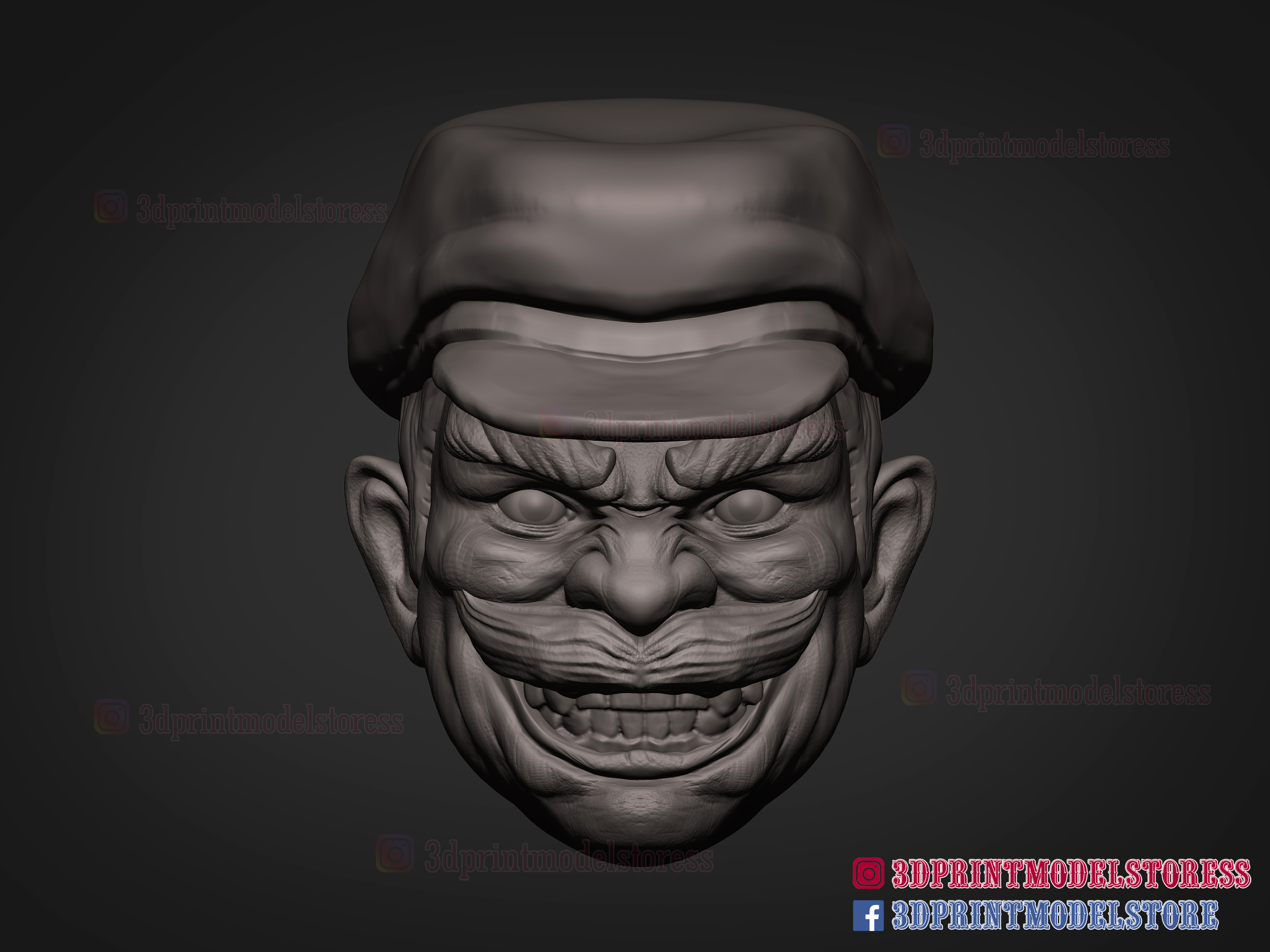 Archivo STL Devil Mario Head Sculpt for Custom Action Figures 3d Print ...