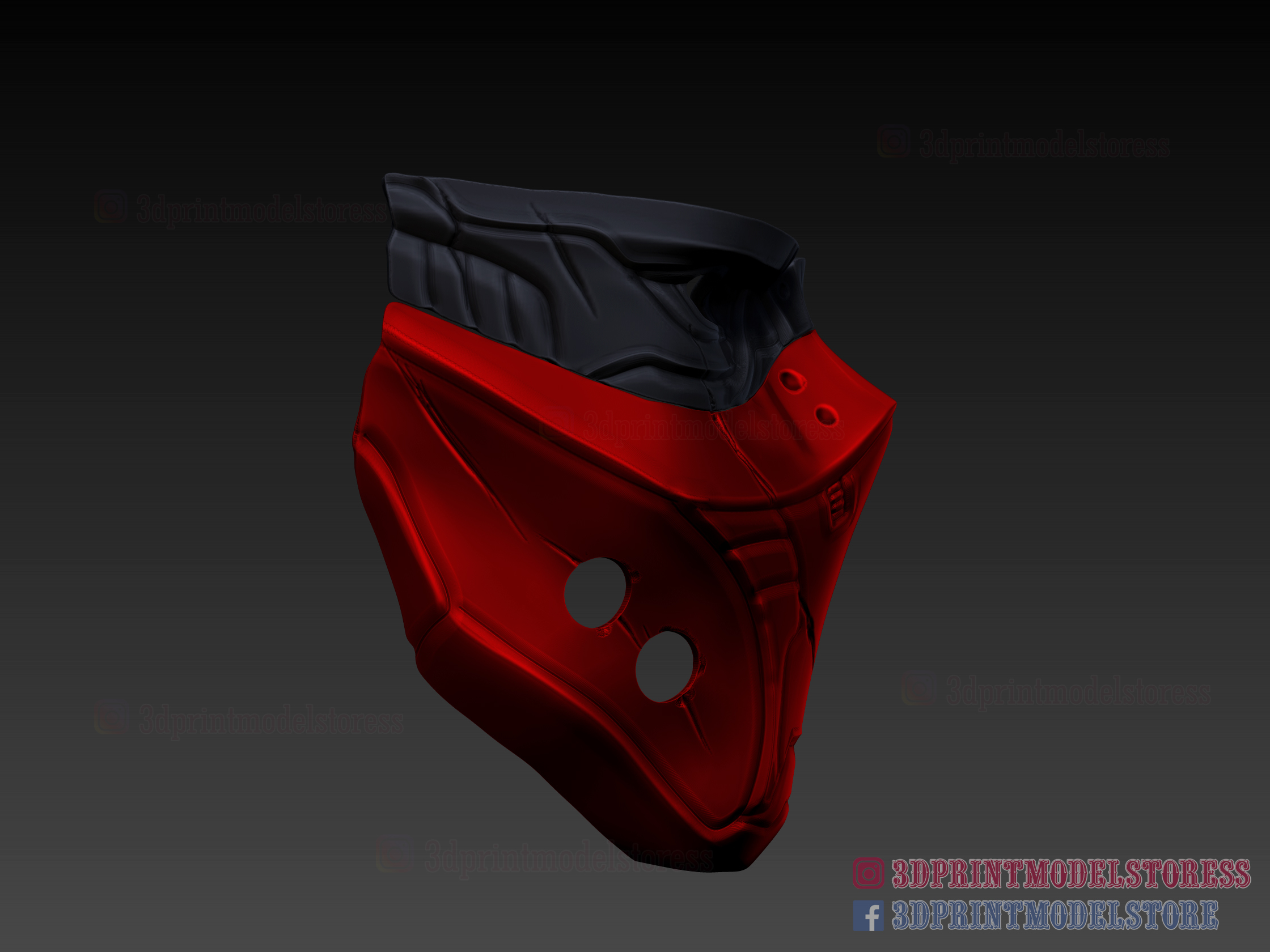 3D file Red Hood Mask DC Comics Cosplay 🪖・3D printable model to ...