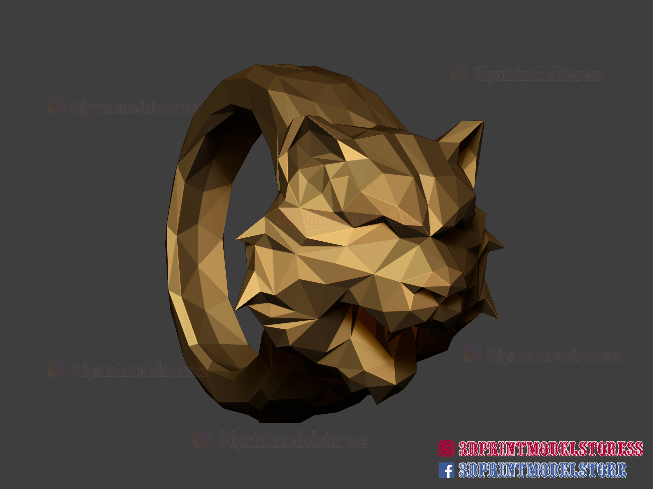 Archivo 3D Tiger Ring Low Poly - Joyería - Anillos - Costume Cosplay 3D ...
