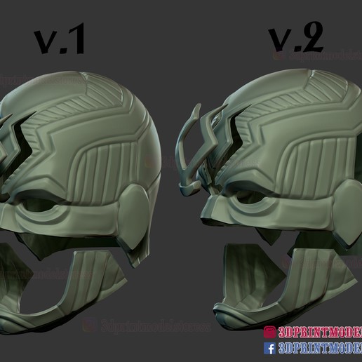 Download STL file Black Bolt Helmet Marvel Comics • 3D printer design ...