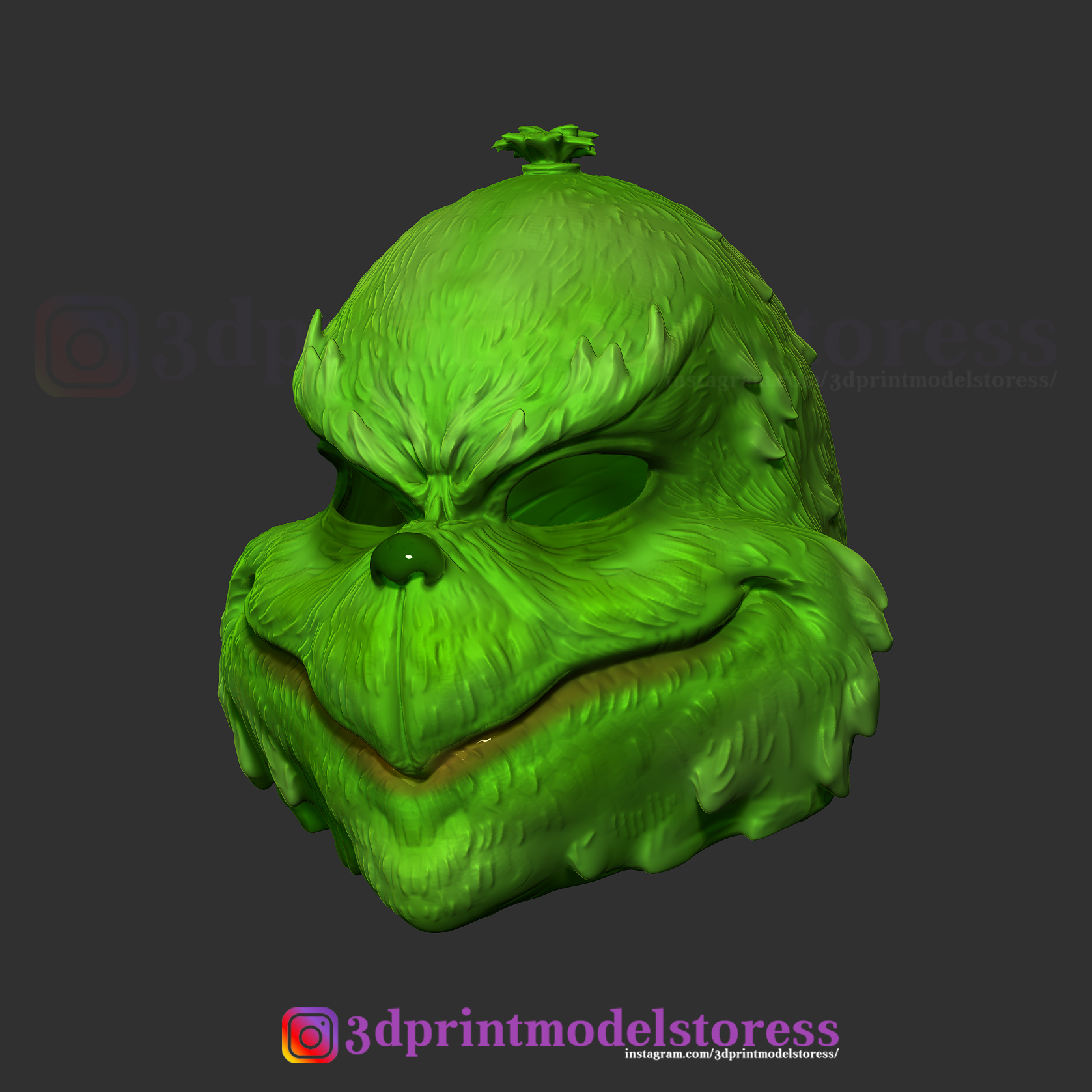 3D file The Grinch Mask Christmas Costume Xmas Helmet Cosplay 🎄・3D ...