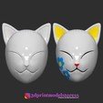 Download 3D printing designs Makomo Mask Kimetsu no Yaiba Costume ...