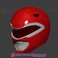 Download 3D print files Red Ranger Mighty Morphin Power Ranger Helmet ...