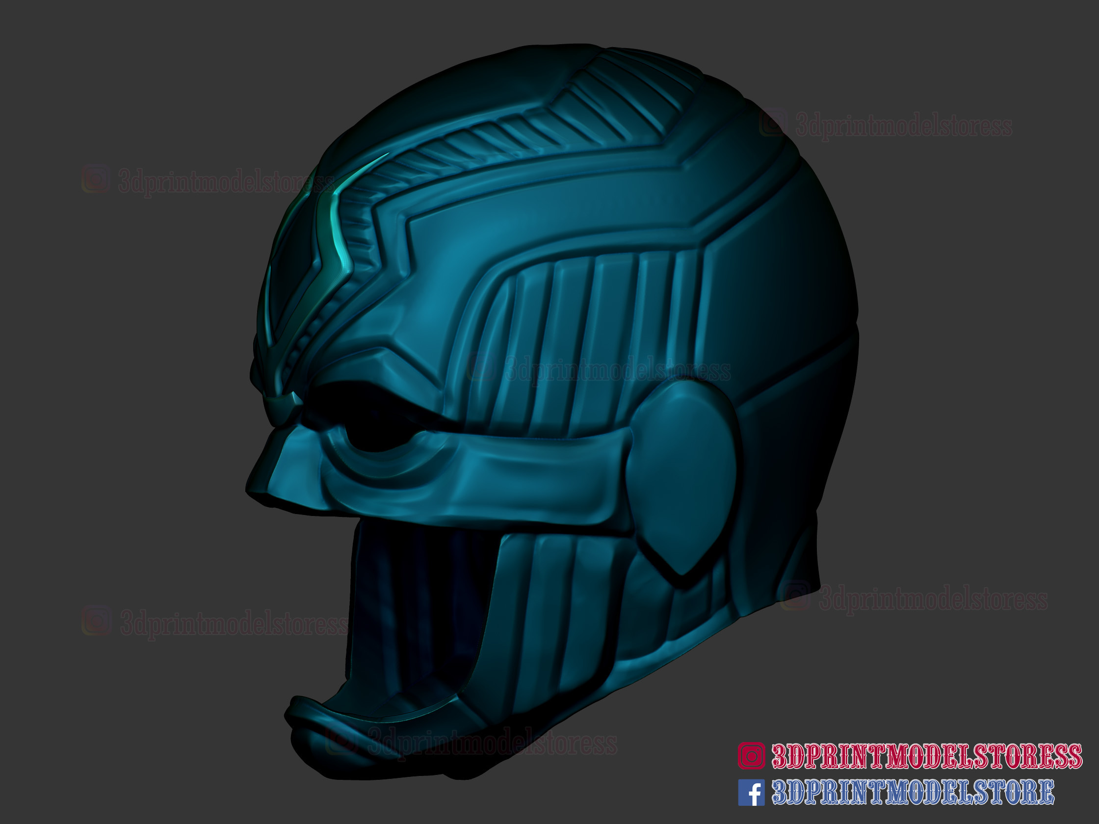 Download STL file Black Bolt Helmet Marvel Comics • 3D printer design ...