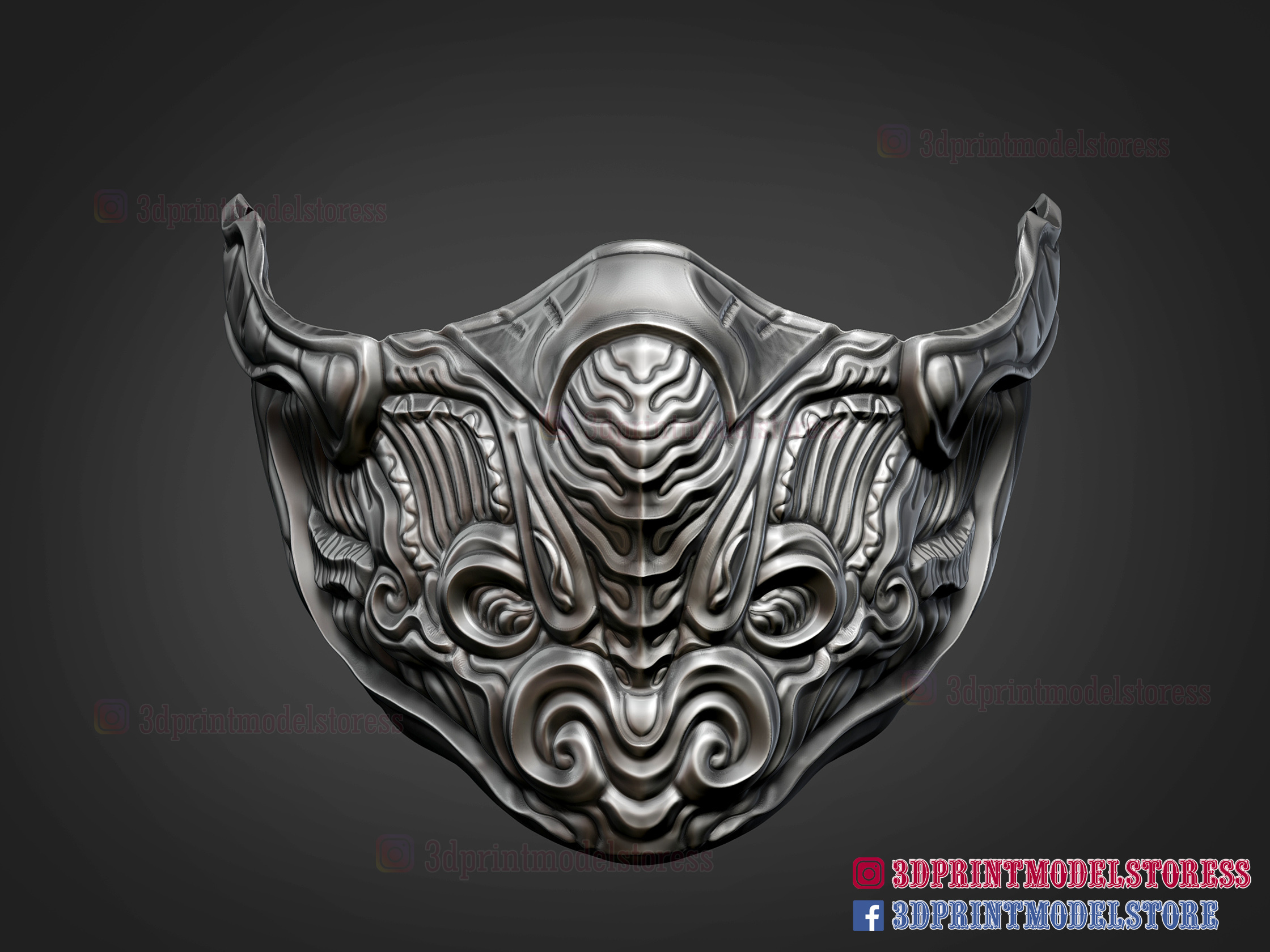 3D file Sub-Zero Mortal Kombat Mask 3D print model・Design to download ...