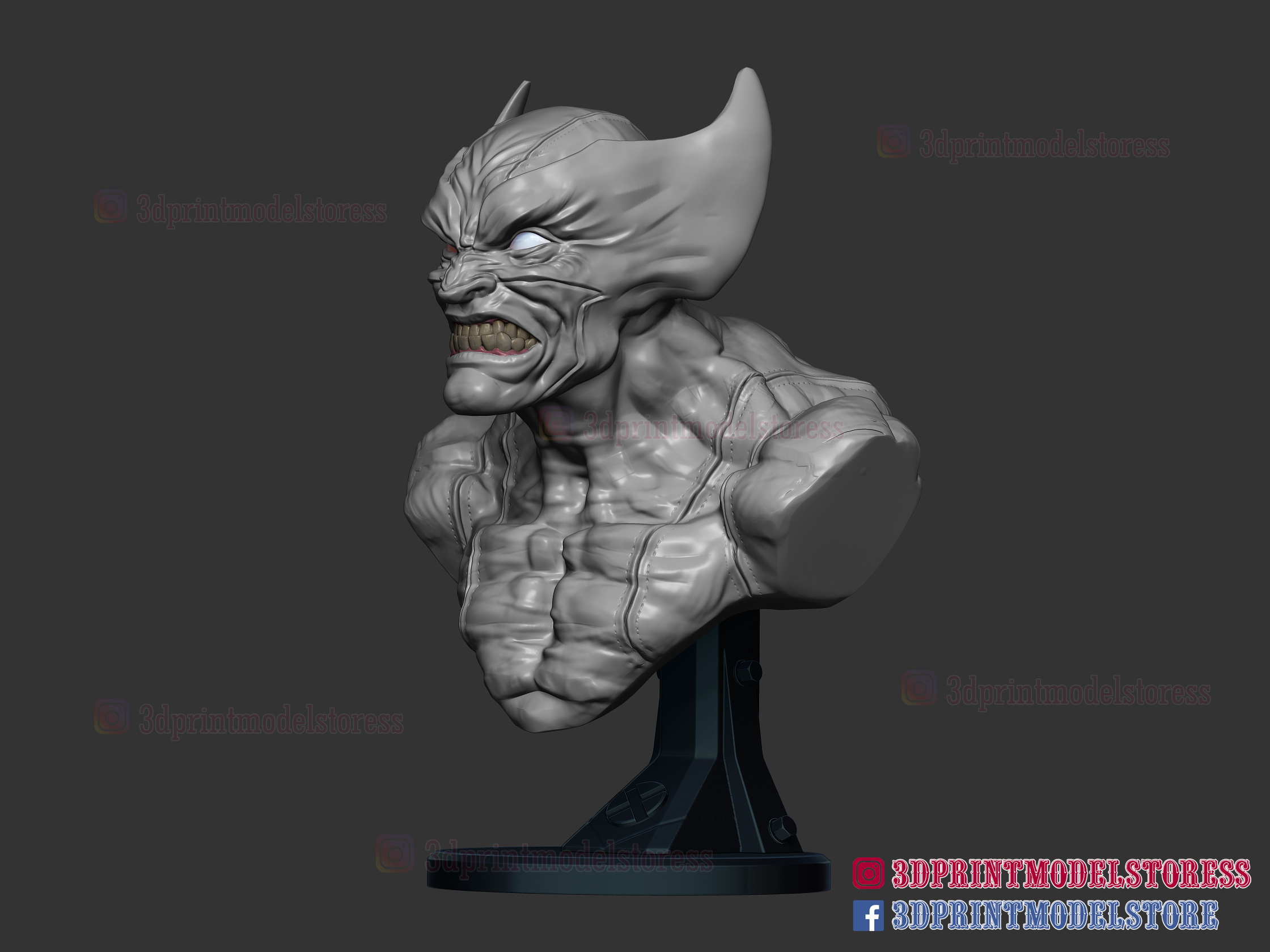 Download STL file Marvel Wolverine Bust X-men Sculpture STL File • 3D ...