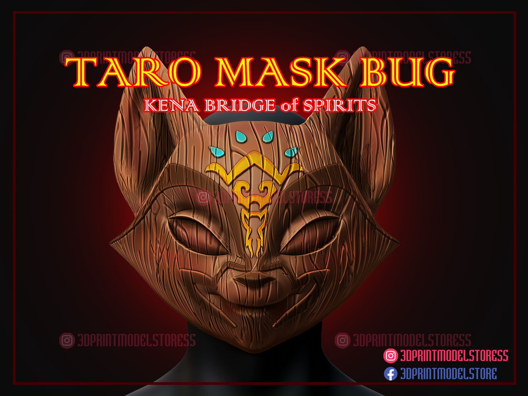 3D file Kena Bridge of Spirits Taro Mask Bug 🌉・Model to download and 3D ...