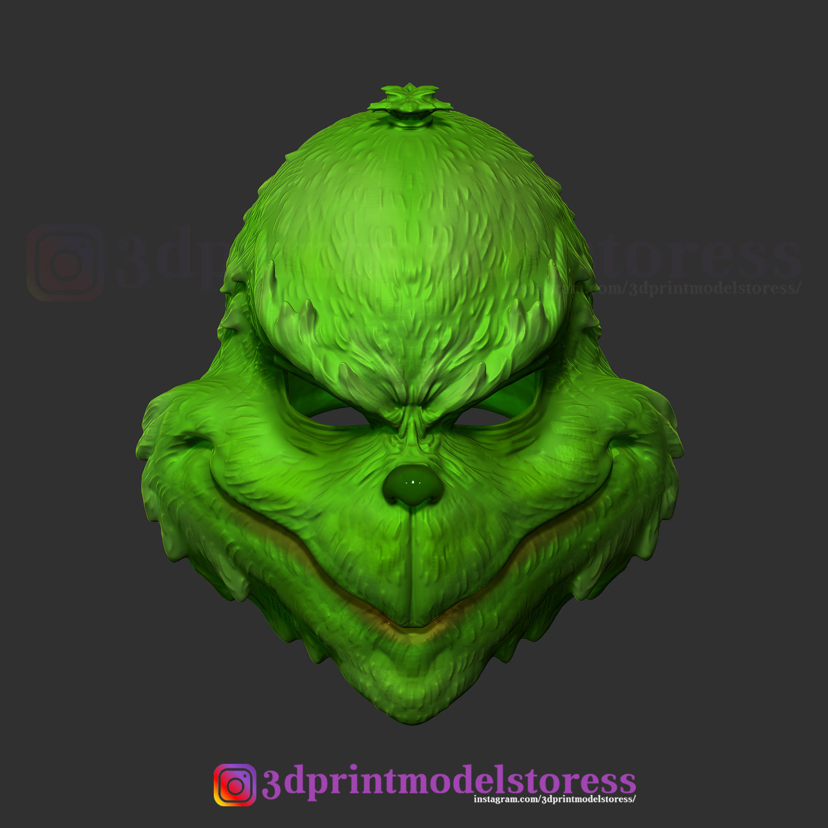 3D file The Grinch Mask Christmas Costume Xmas Helmet Cosplay 🎄・3D ...