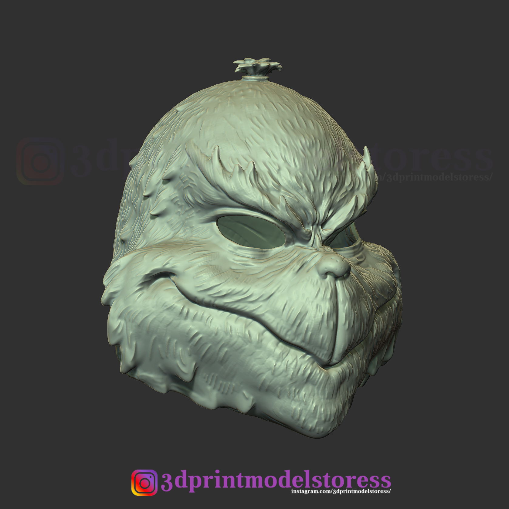 3D file The Grinch Mask Christmas Costume Xmas Helmet Cosplay 🎄・3D ...