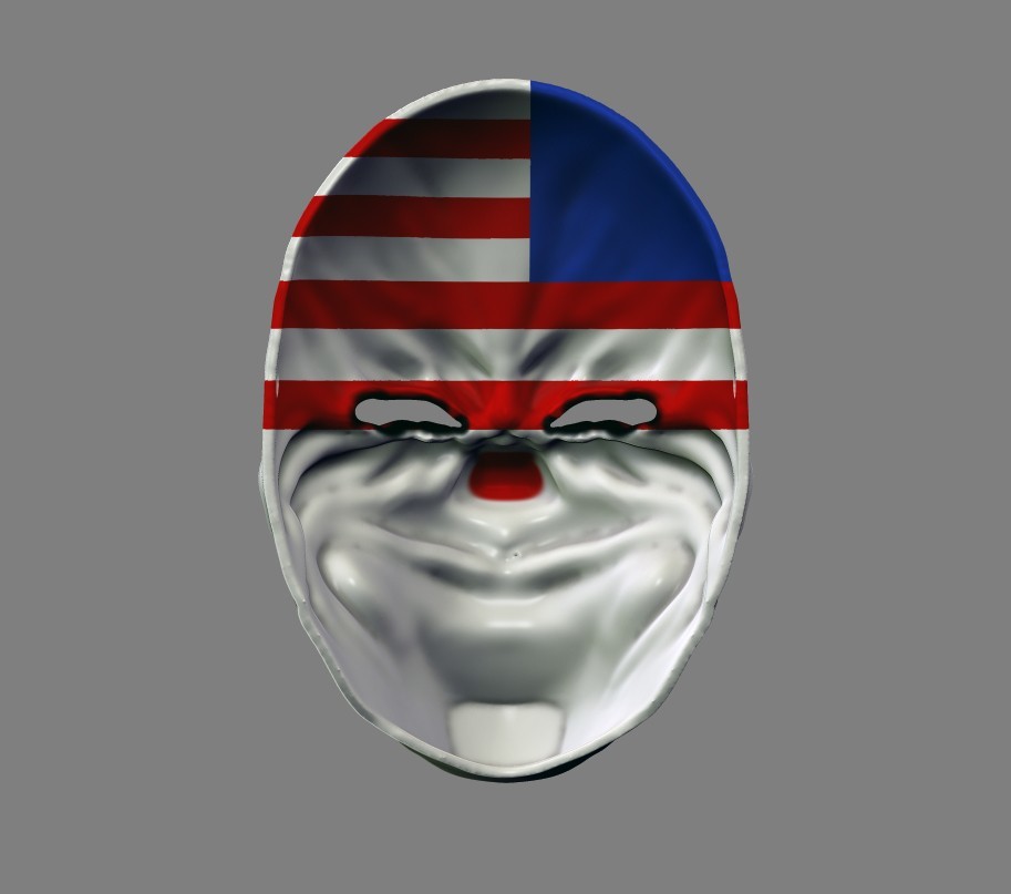 Download STL file Payday 2 the Heist Dallas Game Mask Cosplay Halloween ...