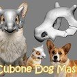 Download STL file Cubone Dog Mask • 3D printable object ・ Cults