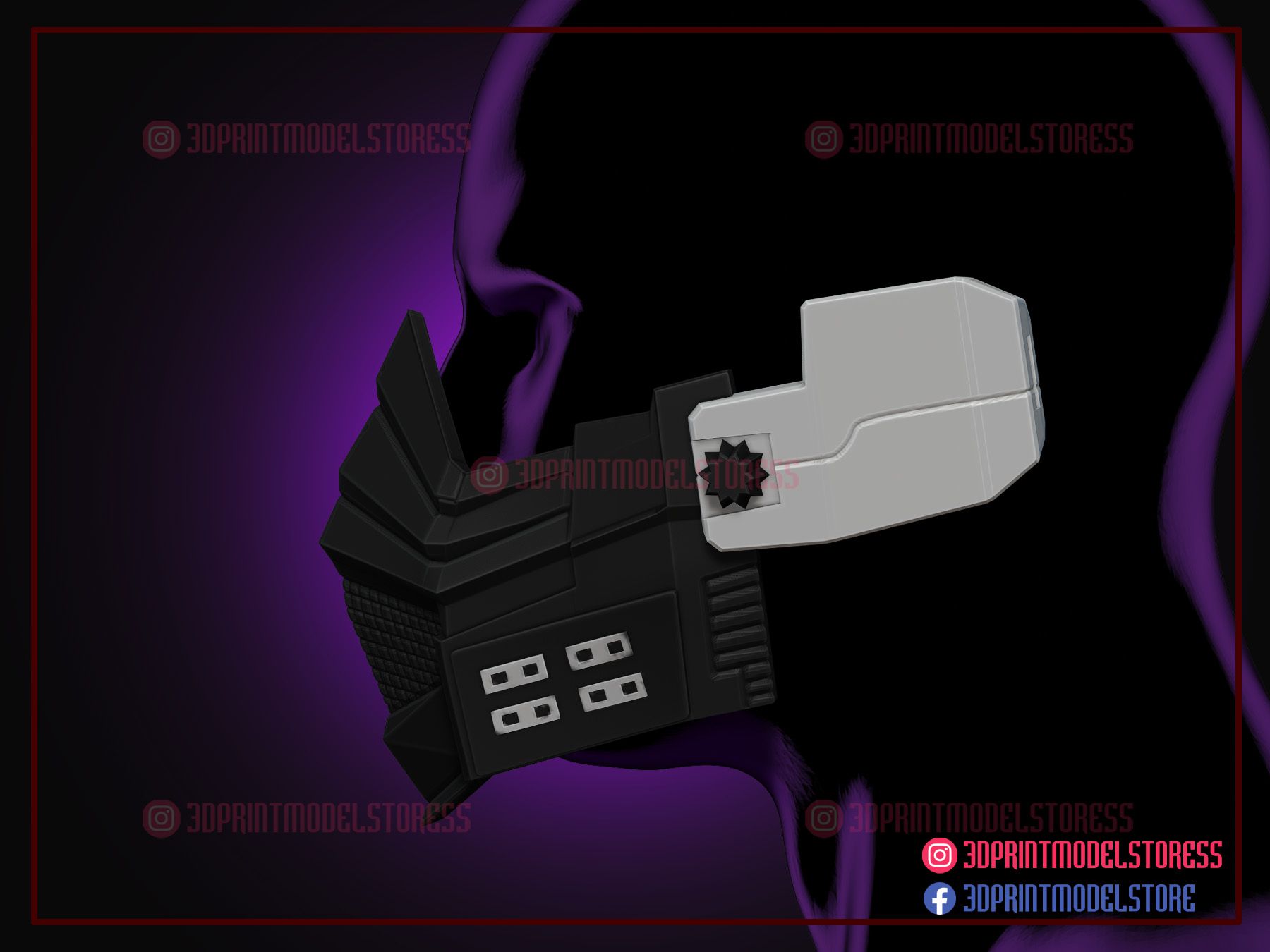 3D file Shinso Hitoshi Mask My Hero Academia - Artificial Vocal Cords ...