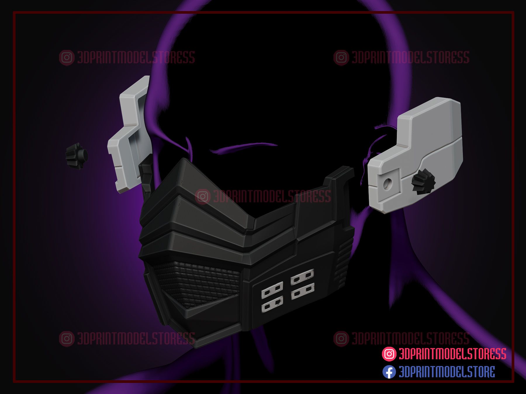 3D file Shinso Hitoshi Mask My Hero Academia - Artificial Vocal Cords ...