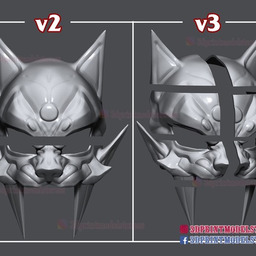 Download STL file Lynx Cosplay Mask - Red Robin Mask - Costume Helmet ...