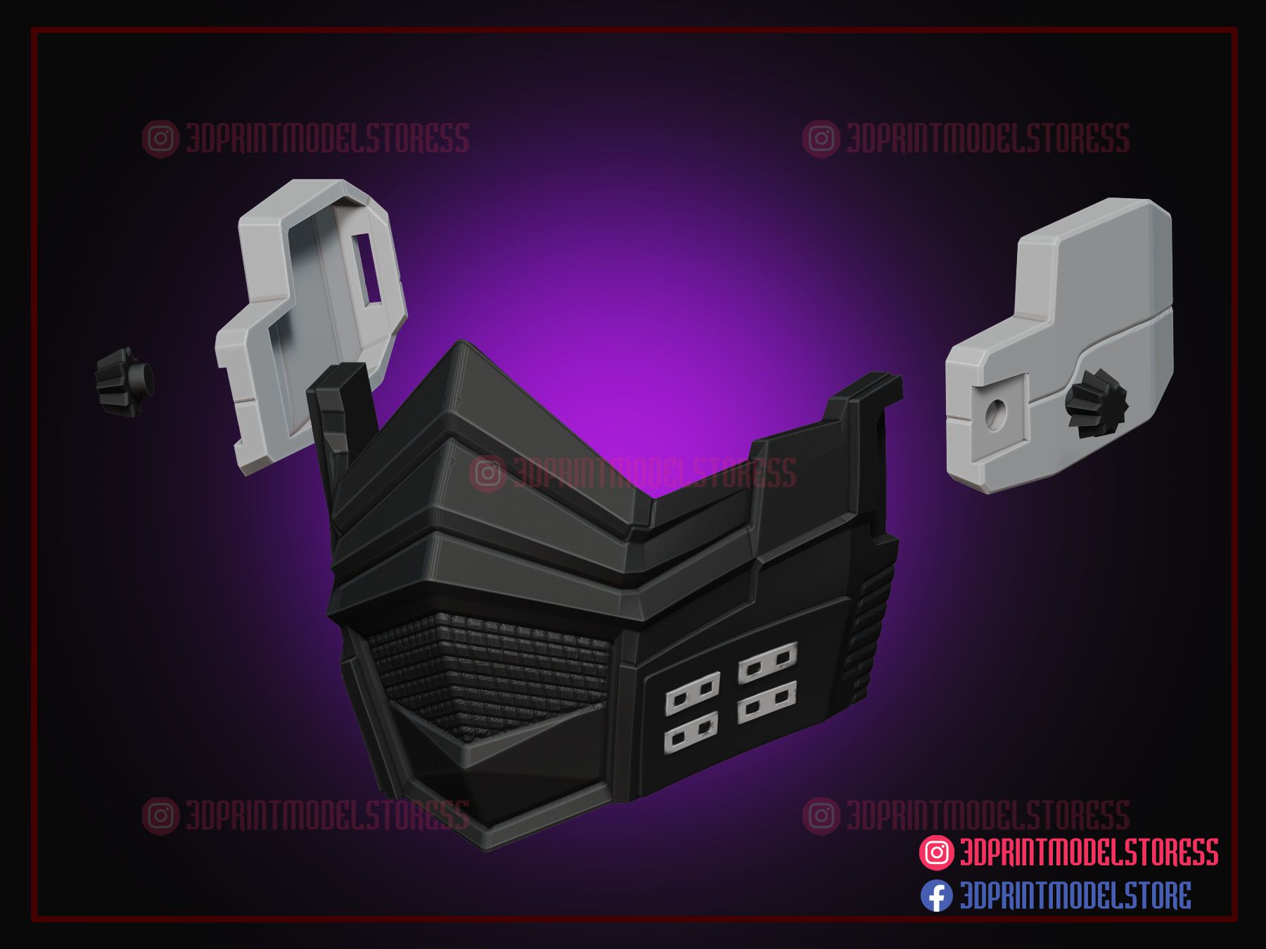 3D file Shinso Hitoshi Mask My Hero Academia - Artificial Vocal Cords ...