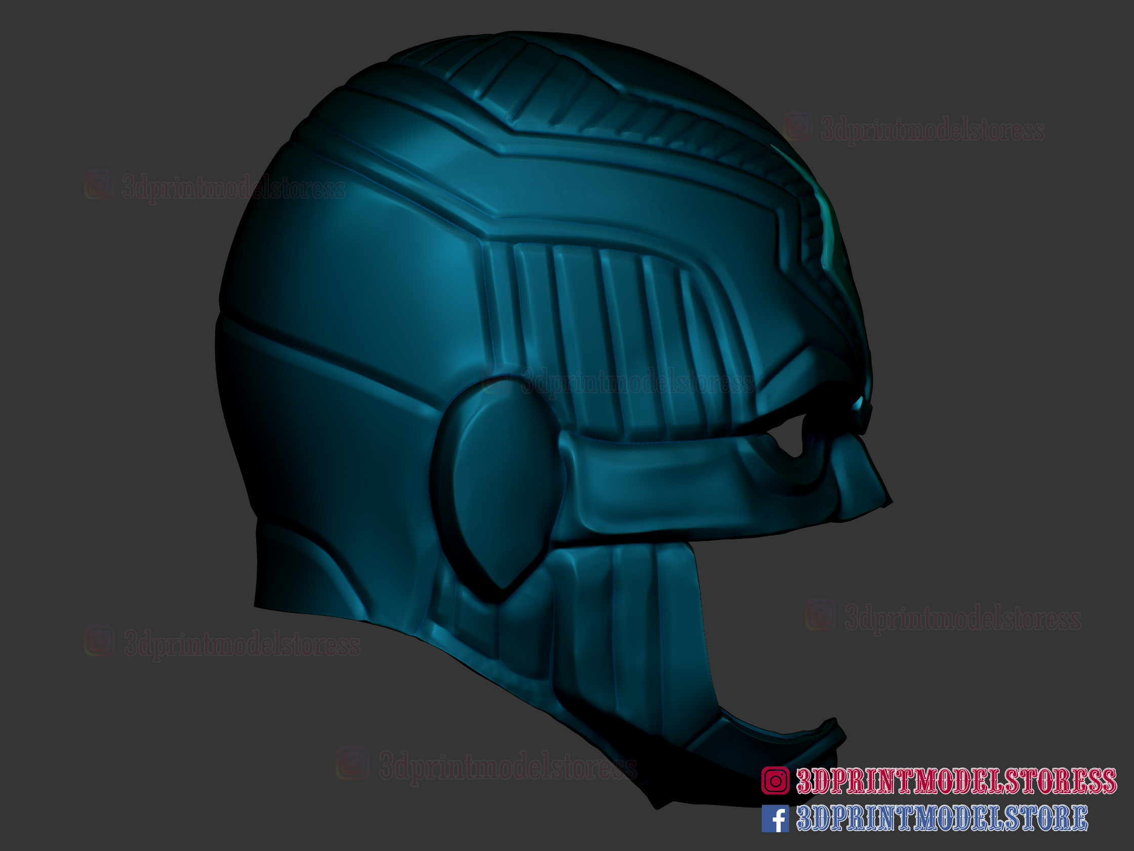 Download STL file Black Bolt Helmet Marvel Comics • 3D printer design ...