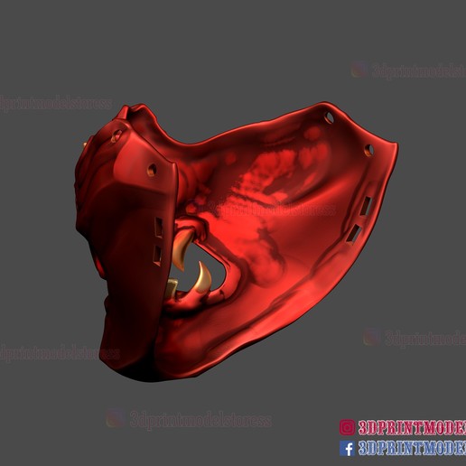 Download STL file Ghost of Tsushima - Oni Samurai Ghost Mask • 3D ...