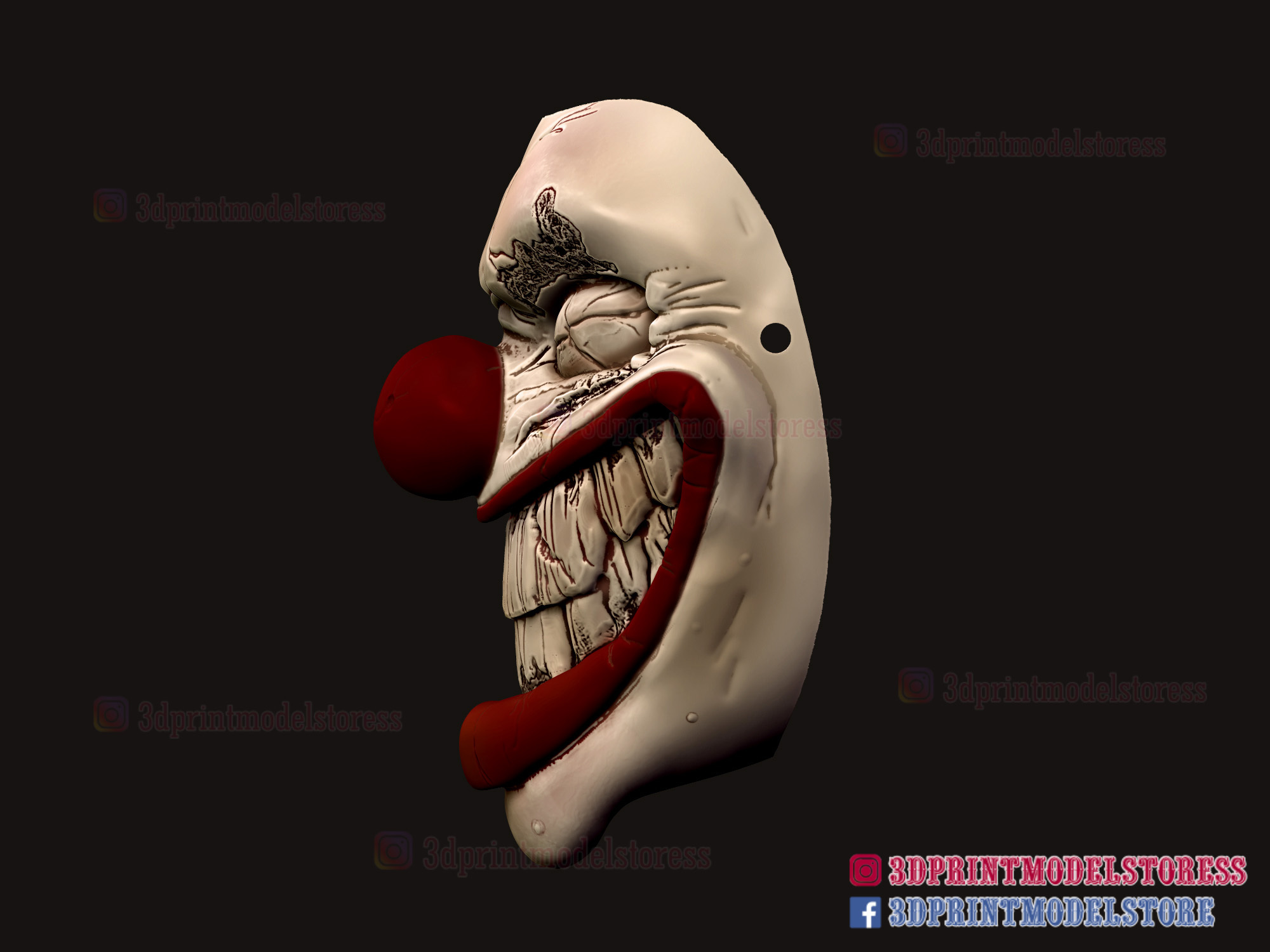 3D-Datei Twisted Metal Killer Clown Maske - Sweet Tooth Halloween ...