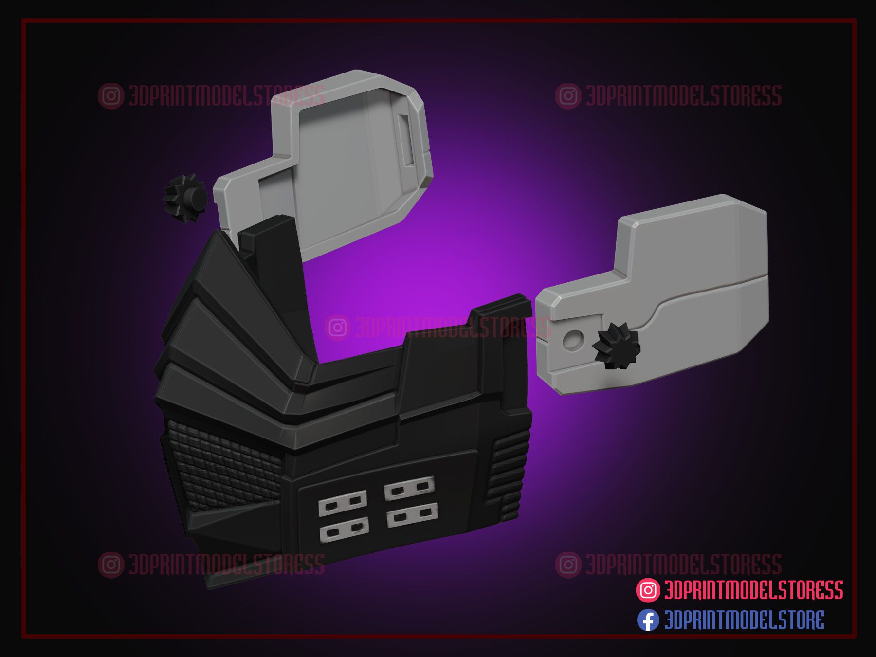 3D file Shinso Hitoshi Mask My Hero Academia - Artificial Vocal Cords ...