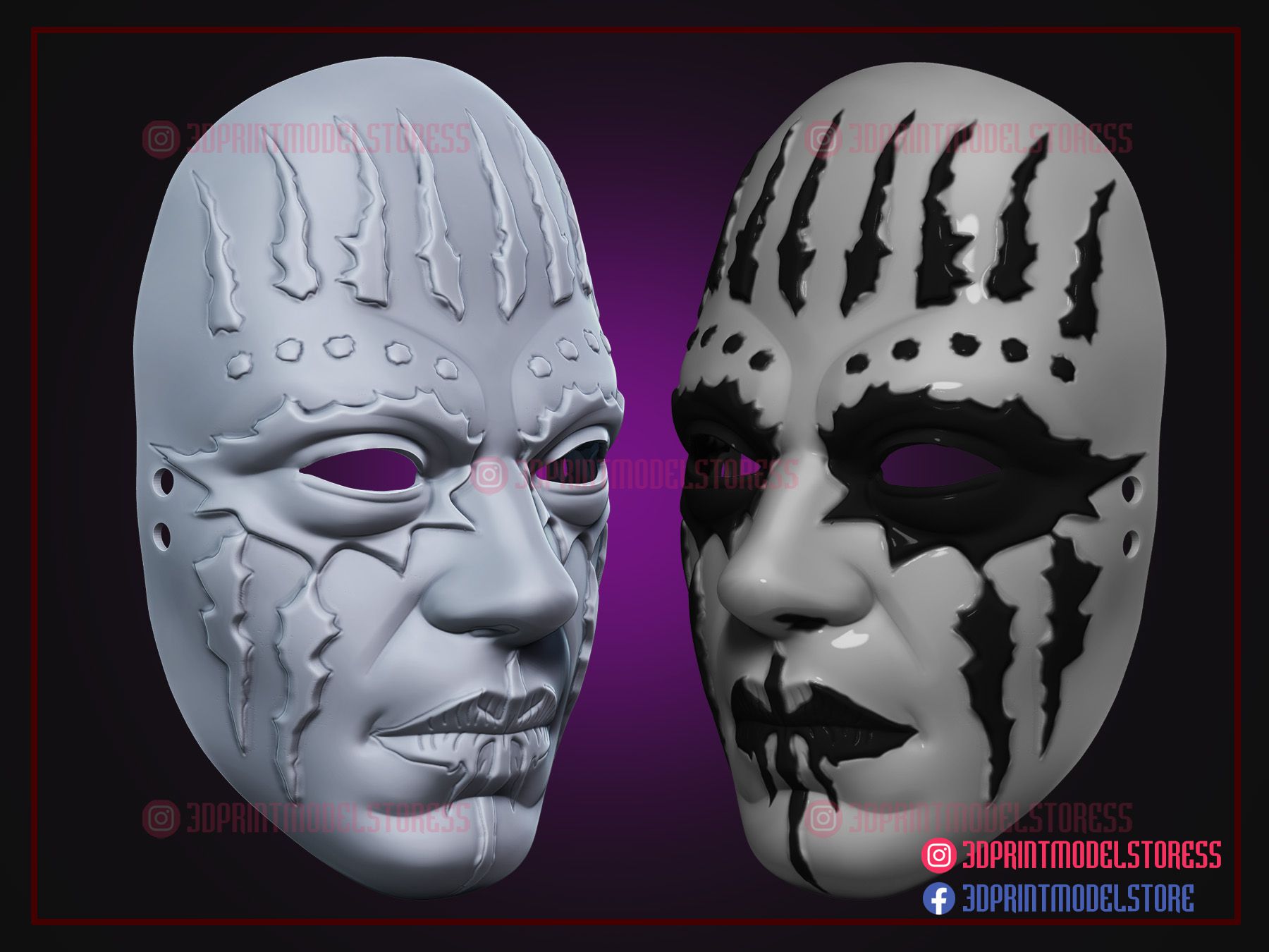 3D file Halloween Slipknot Mask - Joey Jordison Mask 🎃・Model to ...