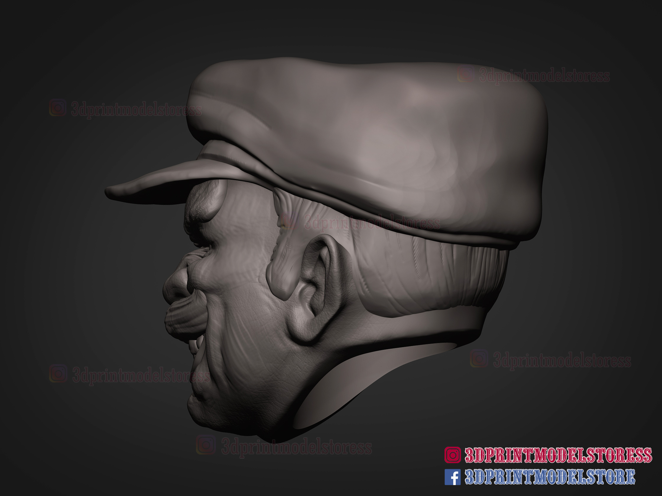 Archivo STL Devil Mario Head Sculpt for Custom Action Figures 3d Print ...