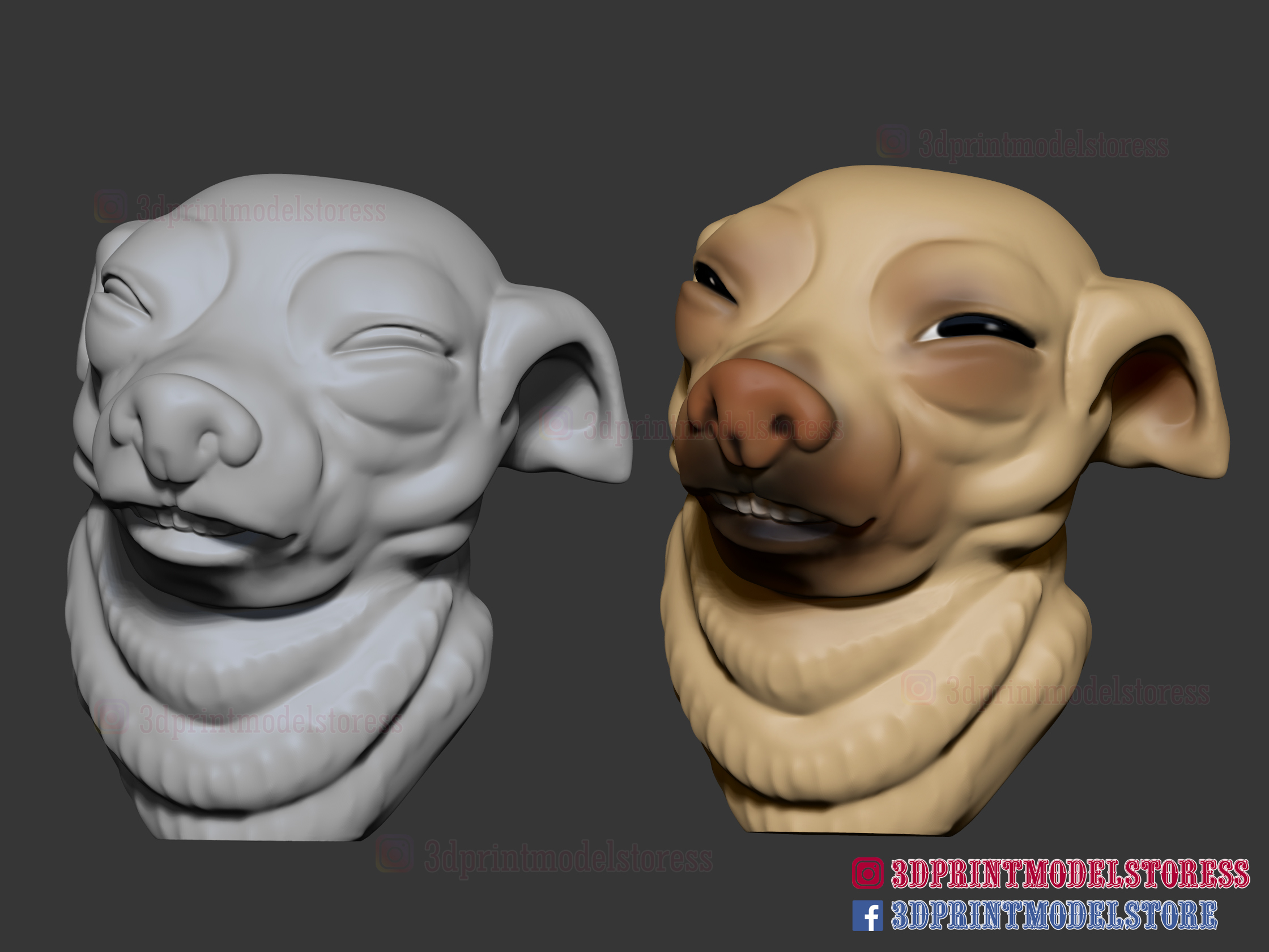 Descargar archivo STL Cara de perro de Meme - Doge Meme • Diseño para ...