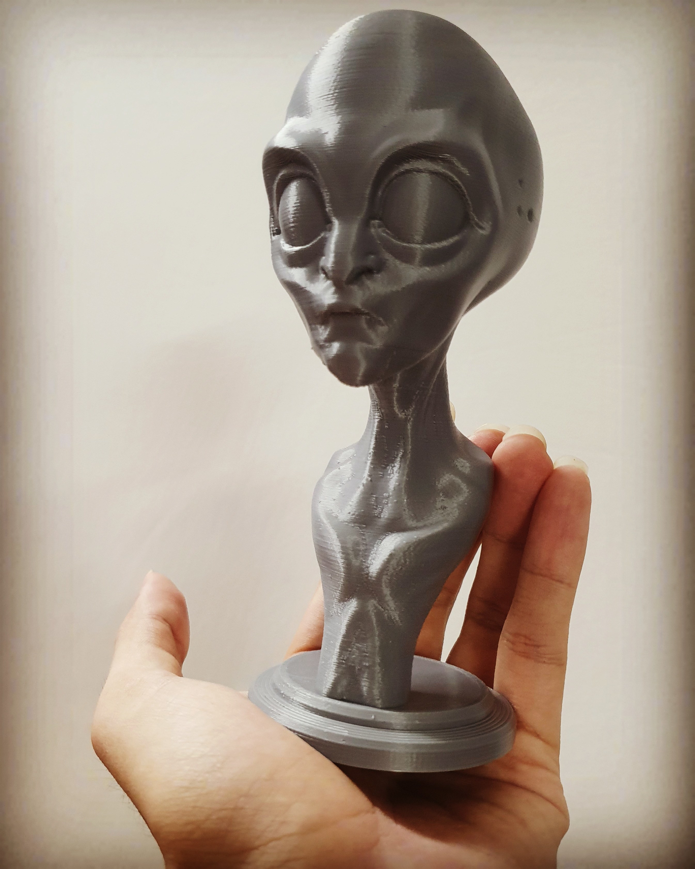3D printable Alien Stylized Bust STL File • made with Anycubic i3 Mega ...