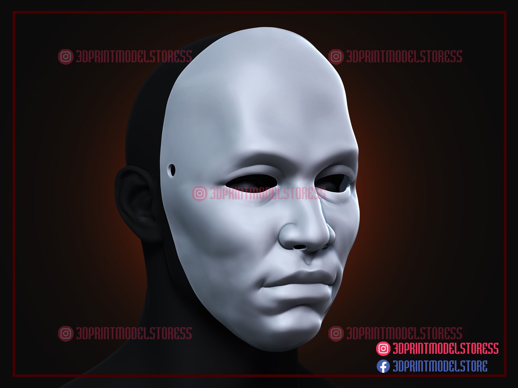3D printable Hellbound Mask for Cosplay - Halloween Costume・Cults
