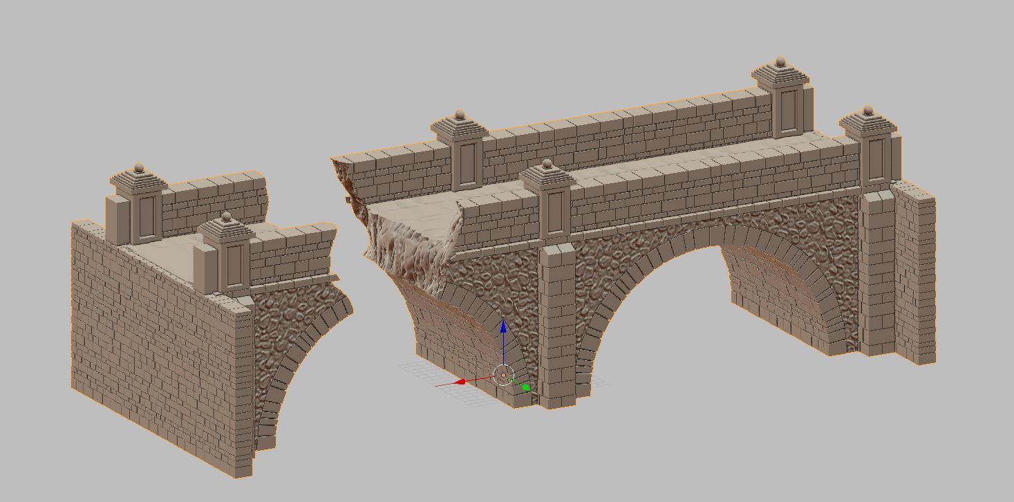STL file destroyed bridge・Model to download and 3D print・Cults