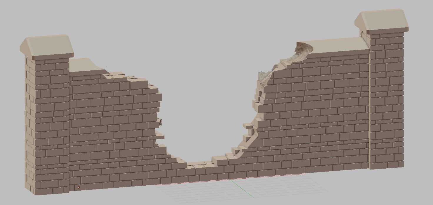 STL file destroyed wall・3D printer model to download・Cults