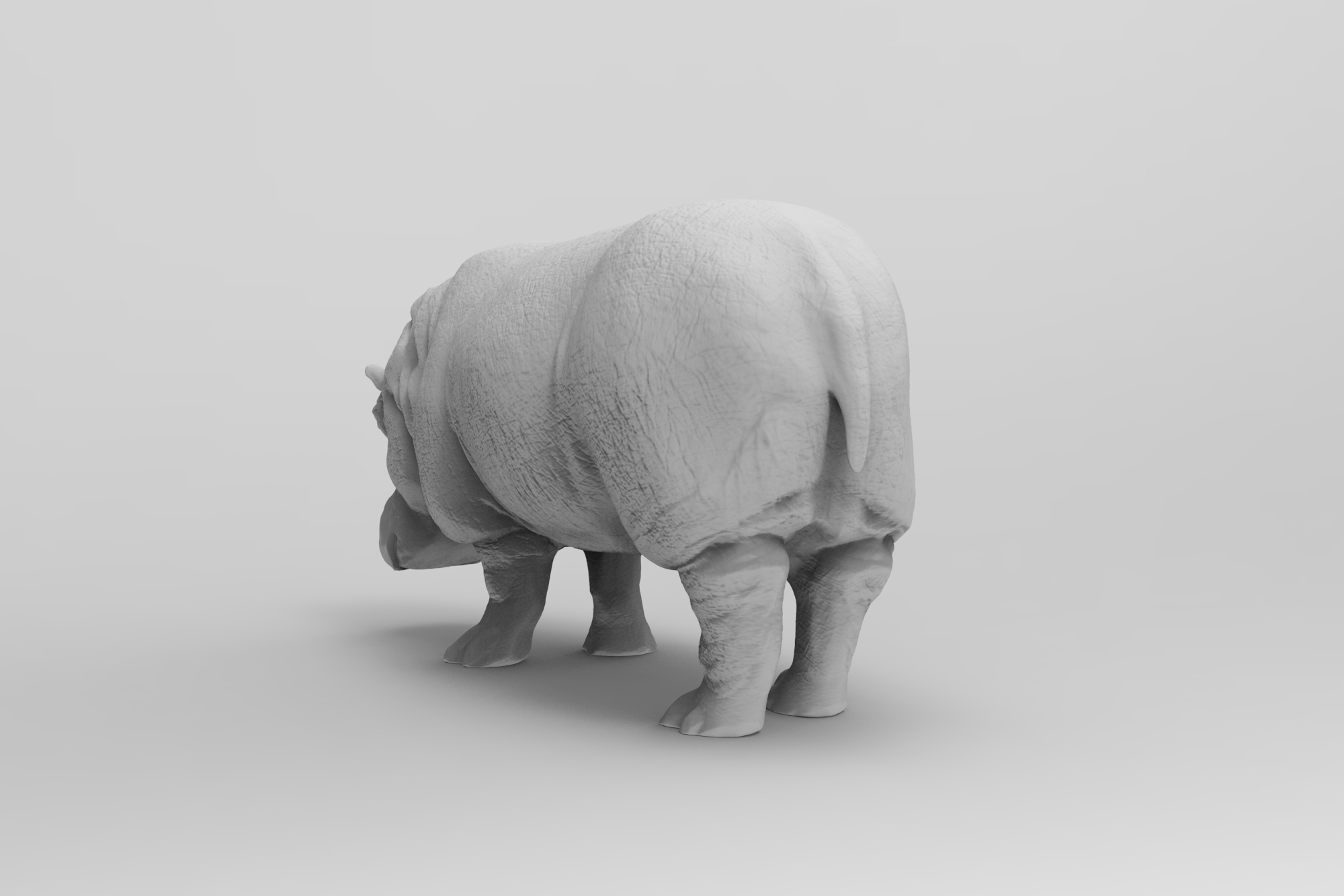 STL file Hippo #4 🦛・3D printer model to download・Cults