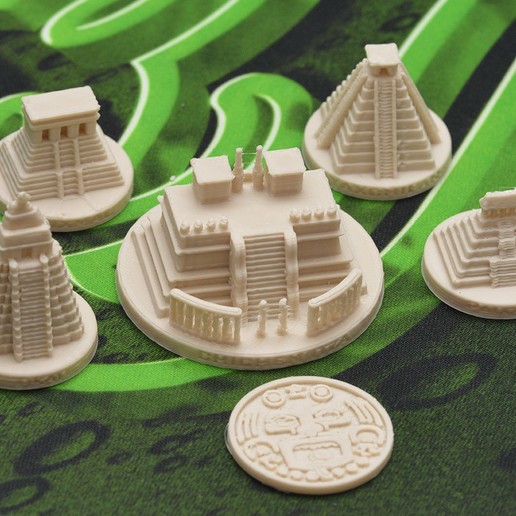 Download STL file Pyramids for"Tzolkin" • 3D print object ・ Cults