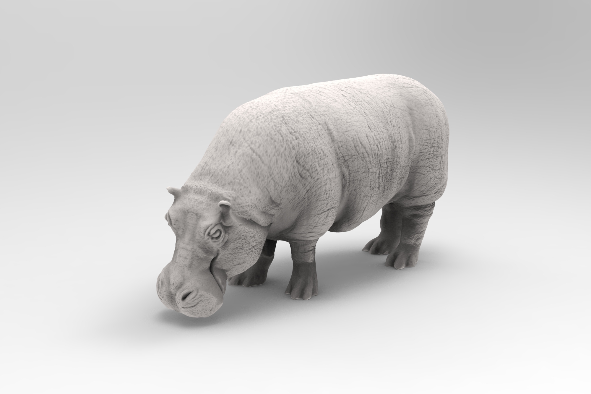 STL file Hippo #1・3D printer design to download・Cults