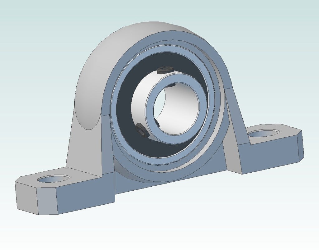 Archivo STL gratis KP001 Rodamiento de bloque de almohadilla para eje de 12 mm・Plan imprimible ...
