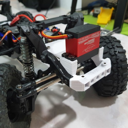 Download 3D model TRX4 front bumper mount with top plate , Servo front ...