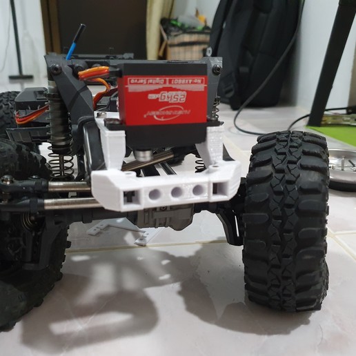 Download 3D model TRX4 front bumper mount with top plate , Servo front ...